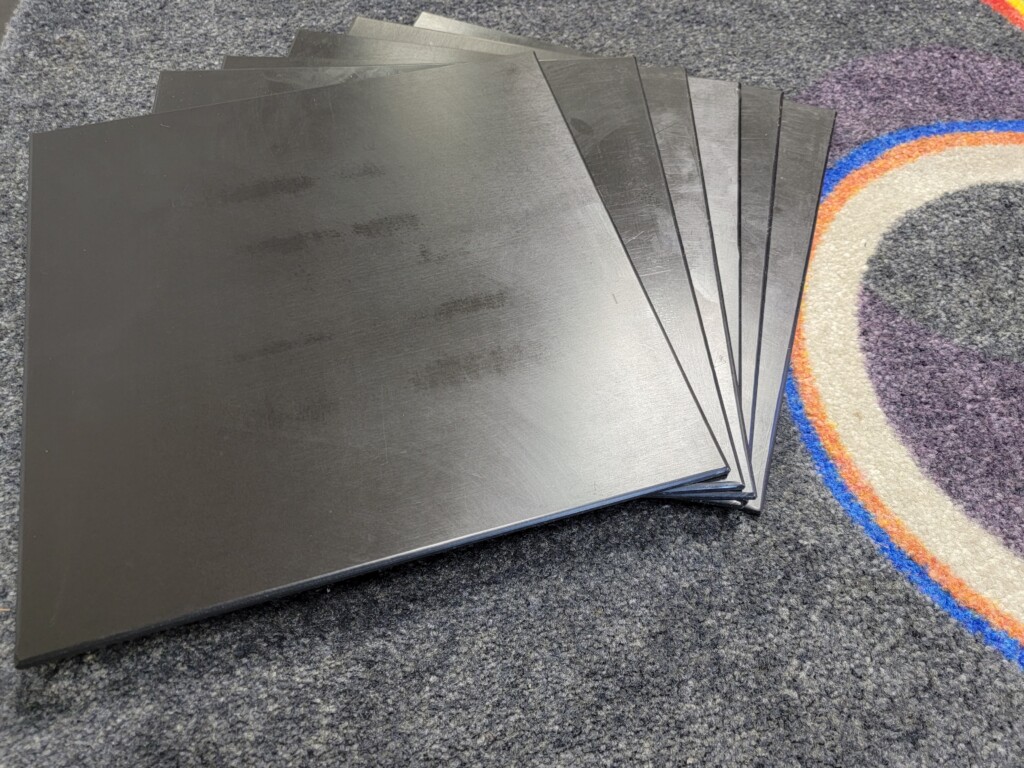 STS Black .250"x12"x12" Sheet (6 pcs) - Crown Plastics